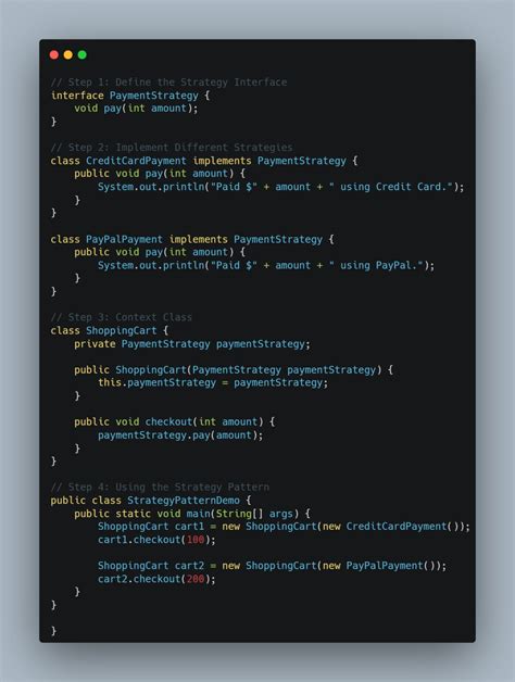 Java Designpatterns Strategypattern 100daysofcode Javacode