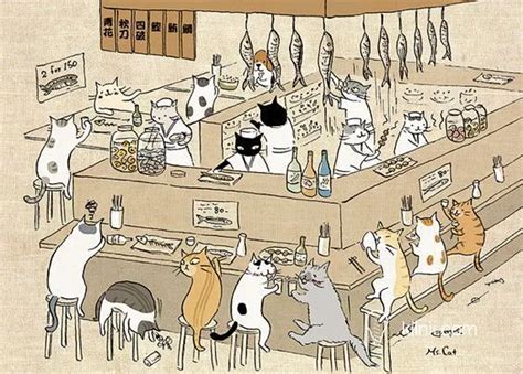 台湾猫小姐浮世绘《生而为猫挺好的》 花瓣网