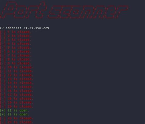 Github Zcworka Port Scanner