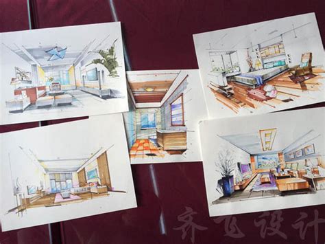 3d效果图制作景观产品外观设计平面环艺草图马克笔手绘代画 虎窝淘