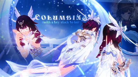 Animated Columbina With A Key Stuck To Her Mod For Genshin Impact