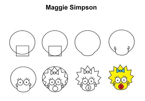 How To Draw Maggie Simpson Simpsons Drawings How To Draw Maggie