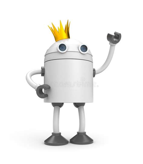 Robot With Crown King Stock Illustration Illustration Of Award