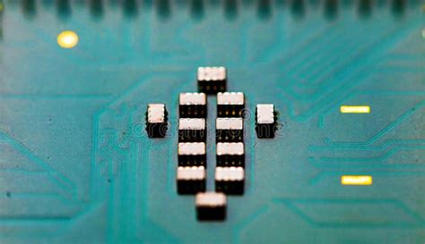 Close Up Of Microchips And Pins On Main Cpu Pc Processor Circuit Stock