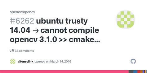 Ubuntu Trusty 1404 Cannot Compile Opencv 310 Cmake Videoioh