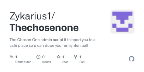 Github Zykarius1thechosenone The Chosen One Admin Script It