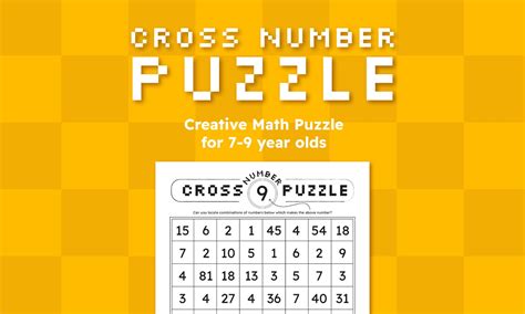 Cross Number Puzzle Creative Printable Math Activity For Elementary Students