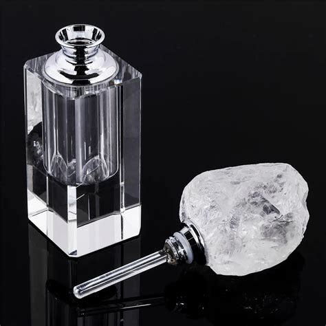천연 크리스탈 화이트 석영 향수 에센셜 오일 스미어 병 1 개 천연 석재 홈 장식돌 Aliexpress