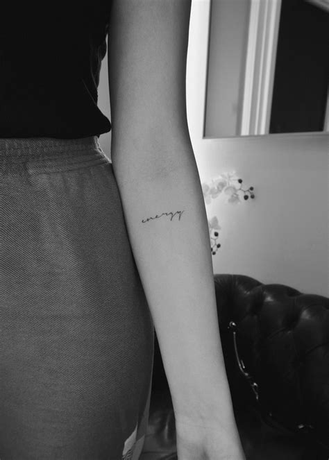 Inside Forearm Script Tattoo