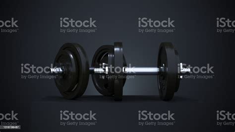 3d 렌더링 검은 색에 피트 니스와 보디 빌딩에 대 한 무거운 블랙 전문 아령 근육에 대한 스톡 사진 및 기타 이미지 근육 덤벨 디지털 생성 이미지 Istock