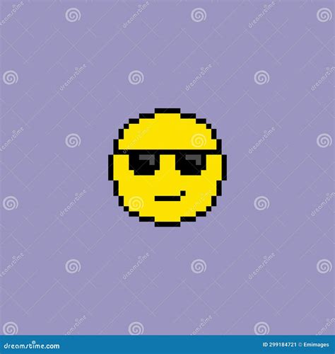 Pixel Art Emoji Faces Set Vector Illustration