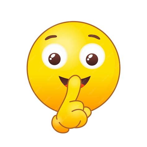Emoticon Silêncio Quieto Emoji Shh Gesto Shush Silencioso Smiley