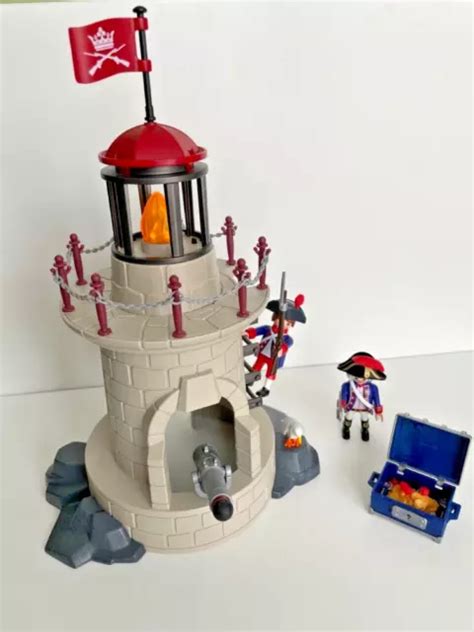 PLAYMOBIL PHARE LUMINEUX avec Soldats Référence 6680 EUR 32 00