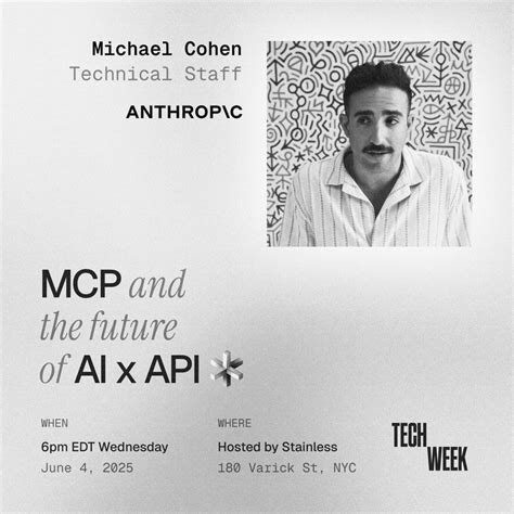 Our Fourth Panelist For Mcp And The Future Of Ai X Api Michael Cohen… Stainless