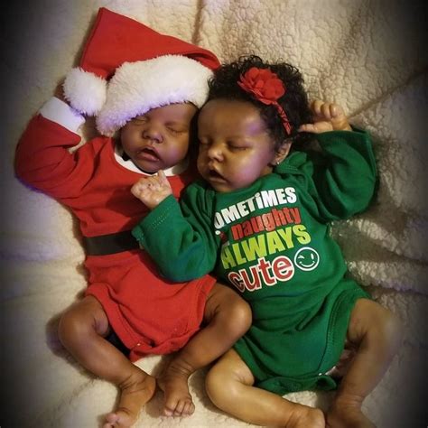 Black Reborn Twins Sister 12 Sweet Sleeping Dreams Debbie And Joanne