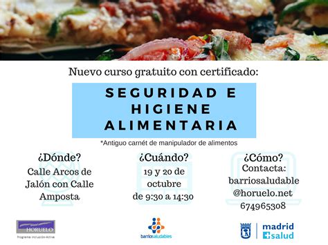 Curso Seguridad e Higiene Alimentaria Asociación Horuelo