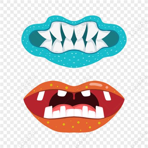 괴물 입 일러스트 이빨 짐승괴수표현만화 Png 일러스트 무료 다운로드 Lovepik