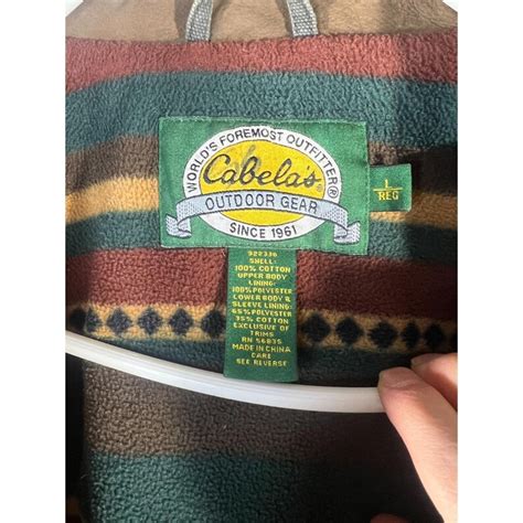 Cabelas Duck Canvas Field Jacket Blanket Flannel Lined Chore Barn Coat