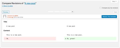 Missing Update Post Action When Theres An Autosave · Issue 16053