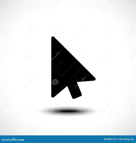 Computer Mouse Click Pointer Cursor Arrow Flat Icon Stock Vector Illustration Of Choice