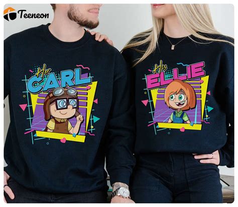 Retro 90s Up Movie Couple Shirt Her Carl His Ellie Disneyland