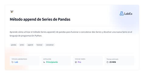 Append De Series De Pandas Tutoriales De Programación En Python Labex