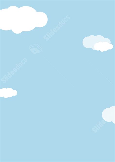 Poster With A Paper Cut Out Of Blue 3d Clouds Page Border Background