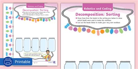 Grade R Robotics And Coding Decomposition Sorting Beads