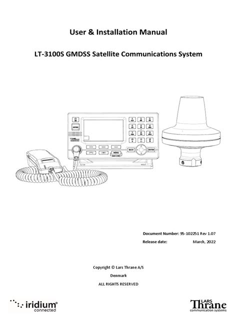 95 102251 Rev 1 07 Lt 3100s Gmdss User And Installation Manual Pdf