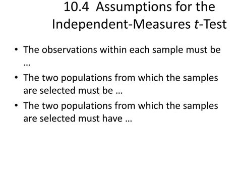 Ppt Chapter The T Test For Two Independent Samples Powerpoint