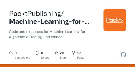 Github Packtpublishingmachine Learning For Algorithmic Trading
