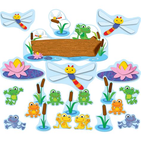 Carson Dellosa Funky Frogs Bulletin Board Set Cd 110207 Supplyme