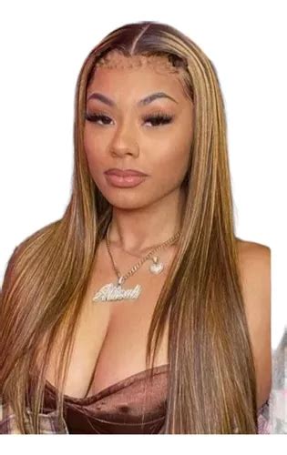 Peruca Front Lace 4x4 Cabelo Humano Morena Iluminada 60cm