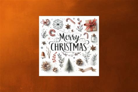 Watercolor Merry Christmas Typography Graphic By Daliapopi · Creative