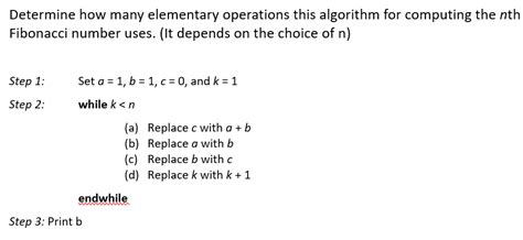 Solved Determine How Many Elementary Operations This