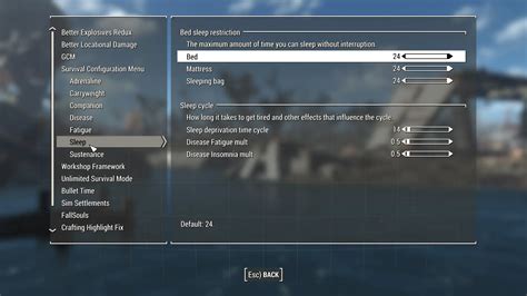 Survival Configuration Menu At Fallout 4 Nexus Mods And Community