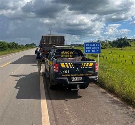 Em Roraima PRF flagra 101 toneladas de excesso de peso em veículos de