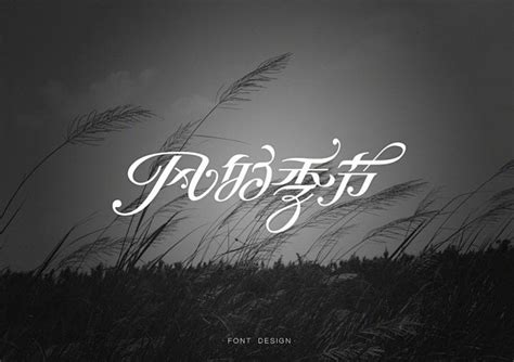一波花体中文设计。花 字体设计的微博 微博