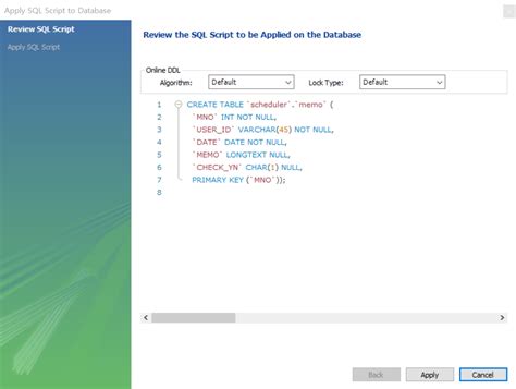 Mysql Workbench 데이터베이스 생성 테이블 생성 간단한 사용법