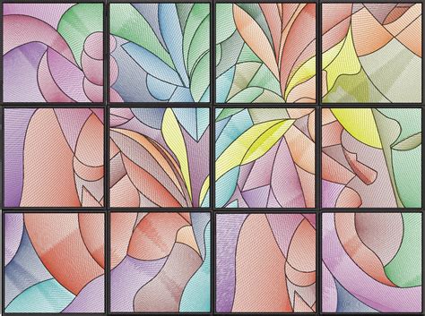 Bfc31909 Stained Glass Quilt Block 12