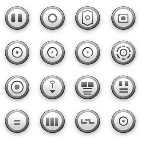 Premium Photo A Set Of Round Buttons With Different Types Of Buttons