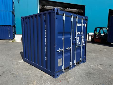 8ft Shipping Container One Trip Blue Secure Compact Storage Usa