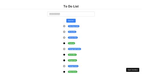 Todolist Codesandbox
