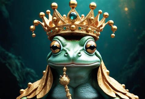 Another Frog King Premium Ai Generated Image