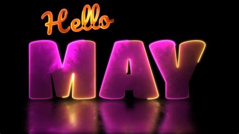 Premium Photo Glowing Looping May Month Neon Frame Effect Black