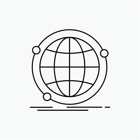 Data Global Internet Network Web Line Icon Vector Isolated