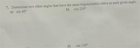 Answered 7 Determine Two Other Angles That Have The Same Kunduz