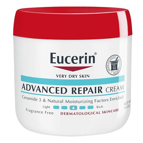 Eucerin Advanced Repair Body Cream Fragrance Free Body Cream For Dry Skin 16 Oz