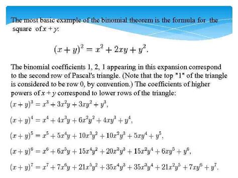 Newton Binomial Formula In Elementary Algebra The