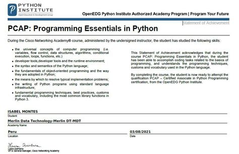 Isabel Montes On Linkedin Python Cisco Becaempleabilidaddigital Peru Programming